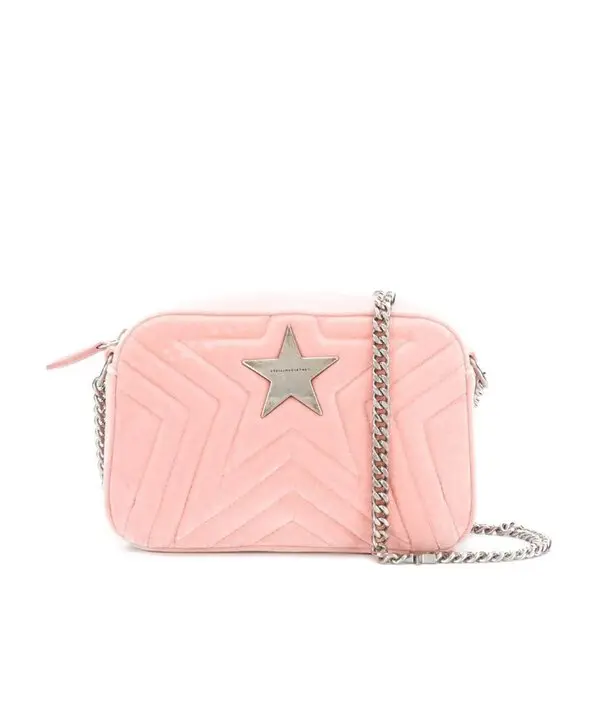 Stella McCartney Velvet Quilted Star Crossbody Bag