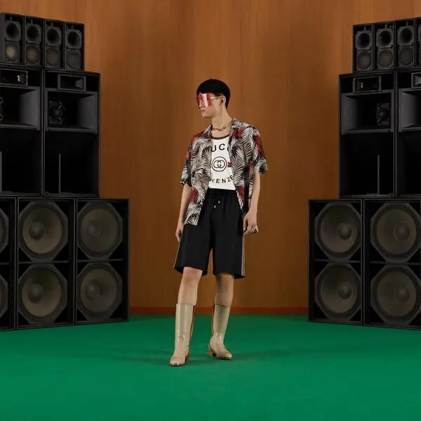 Gucci Technical Jersey Shorts With Gg Print