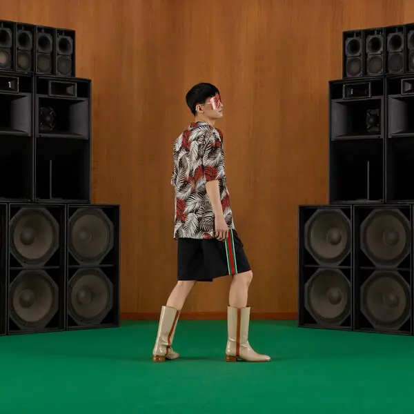 Gucci Technical Jersey Shorts With Gg Print