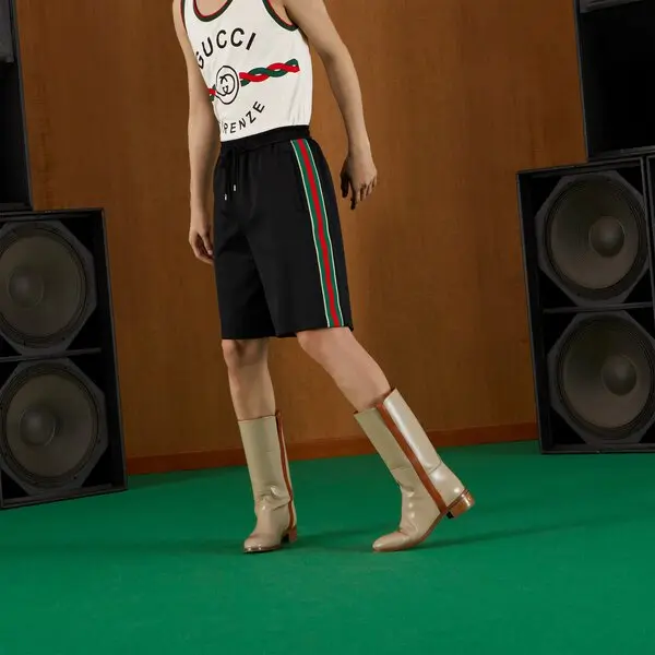 Gucci Technical Jersey Shorts With Gg Print
