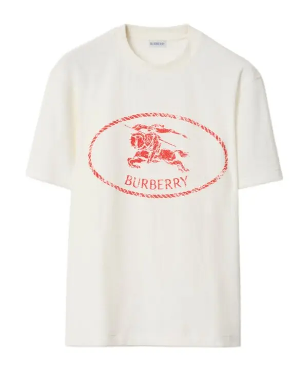 Burberry Ekd Printed Crewneck T-shirt - Chalk