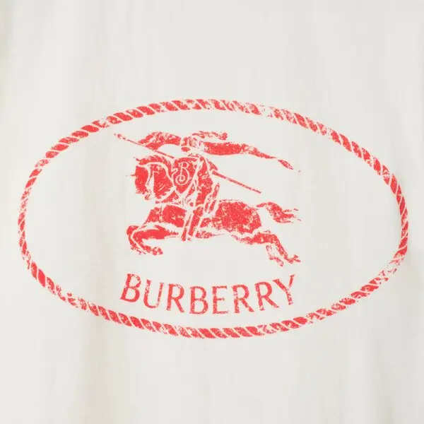 Burberry Ekd Printed Crewneck T-shirt - Chalk