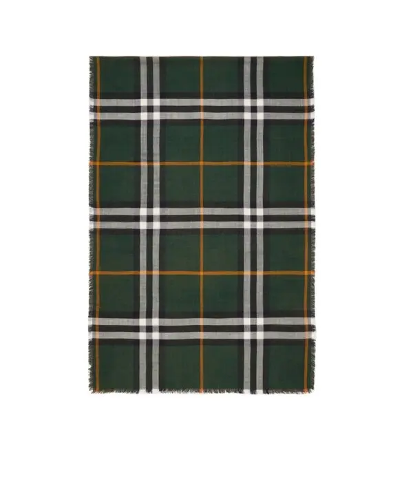 Burberry Raw-cut Checked Scarf