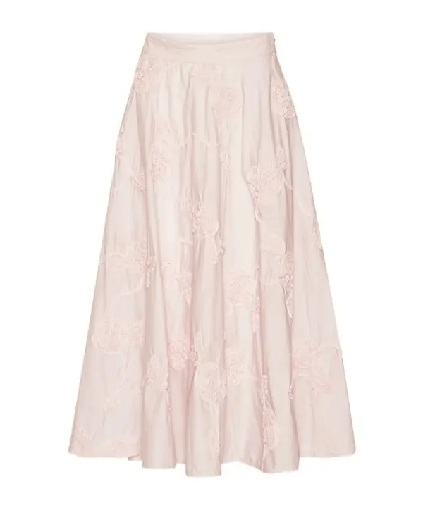 ROTATE BY BIRGER CHRISTENSEN Floral Maxi Skirt - Light Pink
