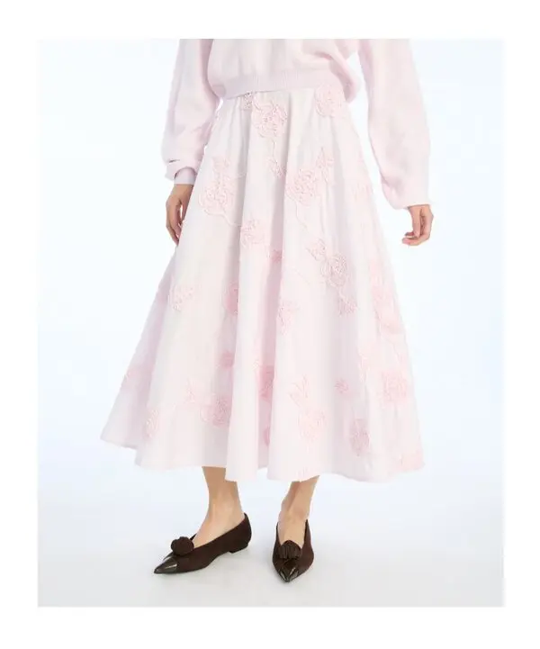 ROTATE BY BIRGER CHRISTENSEN Floral Maxi Skirt - Light Pink