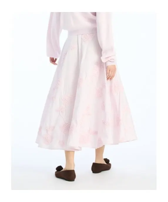 ROTATE BY BIRGER CHRISTENSEN Floral Maxi Skirt - Light Pink