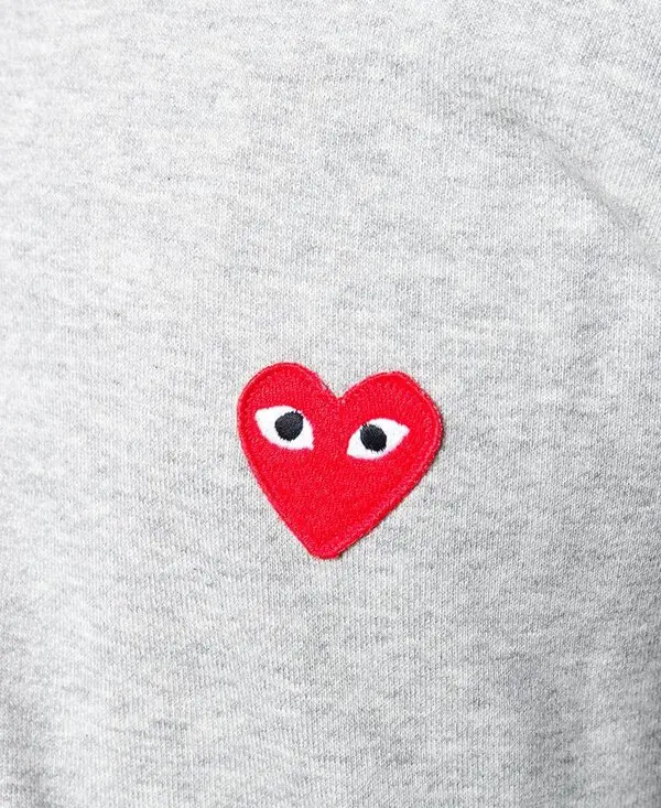 Play Comme Des Garcon Zip-up Heart Logo Hoodie