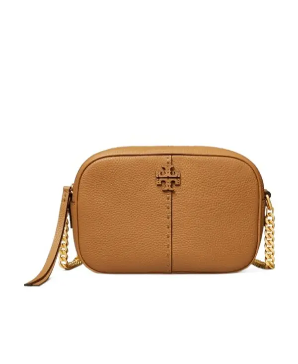 Tory Burch Mcgraw Logo Patch Camera Bag - Brown
