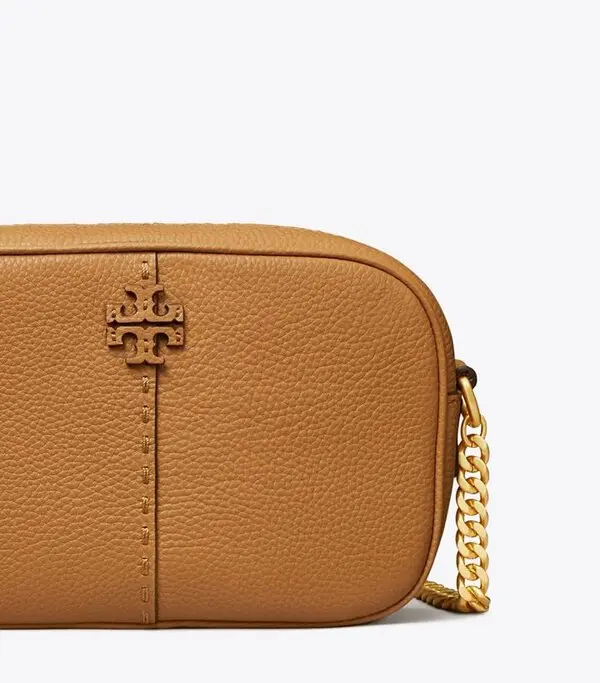 Tory Burch Mcgraw Logo Patch Camera Bag - Brown