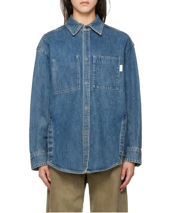 WOOYOUNGMI Long-sleeved Denim Shirt