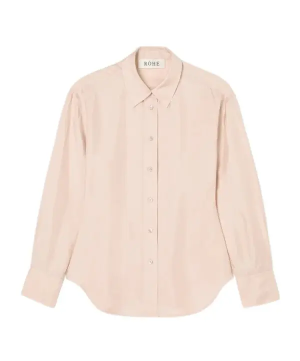RÓHE Long Sleeve Shaped Shirt - Nude