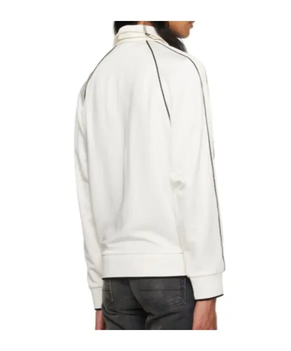 TOM FORD Logo Patch Zip-up Jacket - White