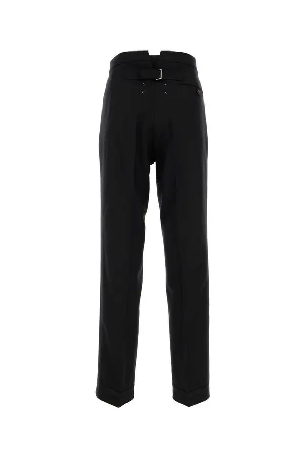 MAISON MARGIELA High-waist Herringbone Wool Trousers