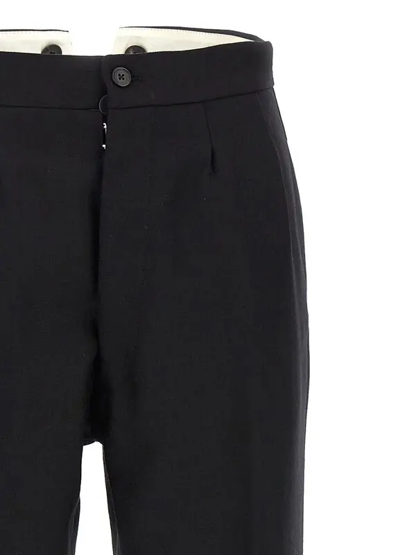 MAISON MARGIELA High-waist Herringbone Wool Trousers
