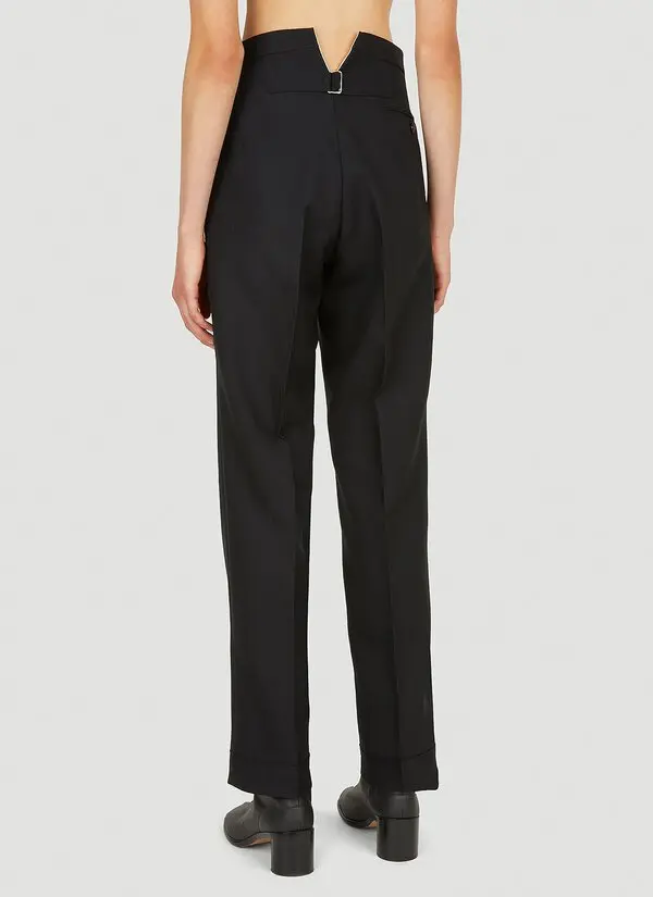 MAISON MARGIELA High-waist Herringbone Wool Trousers