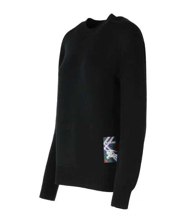 Burberry Logo Patch Knitted Jumper