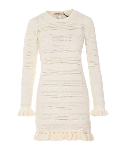 TWINSET Ruffled Short Knitted Dress - No
