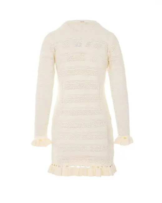 TWINSET Ruffled Short Knitted Dress - No