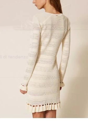 TWINSET Ruffled Short Knitted Dress - No