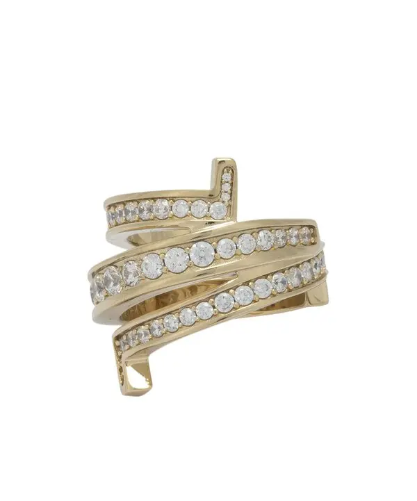 FERRAGAMO Gancini Embellished Ring - Gold