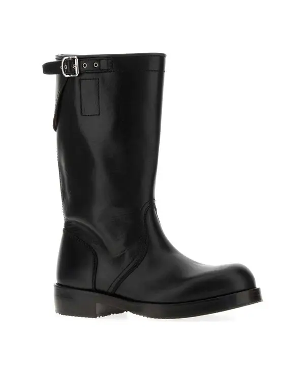 Dries Van Noten Round Toe Buckled Boots