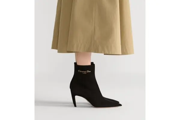 Dior Heeled Ankle Boots With Gold-tone Signature