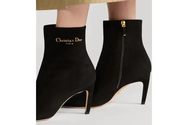 Dior Heeled Ankle Boots With Gold-tone Signature
