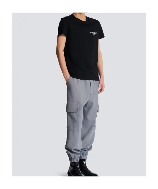 Balmain Logo Printed Crewneck T-shirt