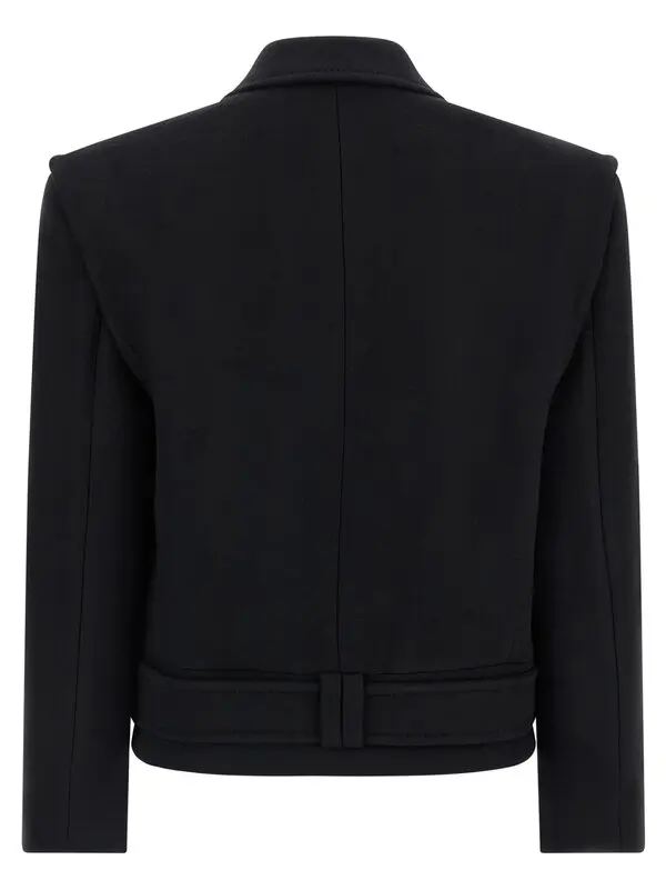 Balmain Peak-lapel Belted Coat