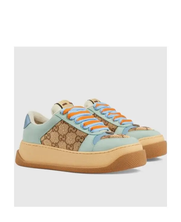 Gucci Screener Gg Canvas Sneakers - Nude