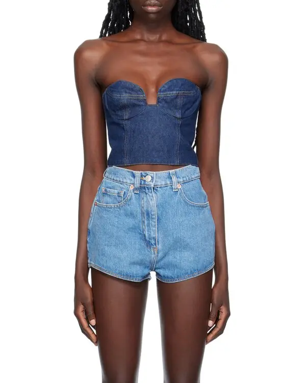 Magda Butrym Denim Corset Top