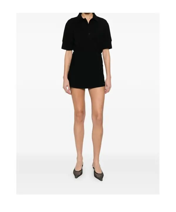 COURREGES Button-up Logo Shorts