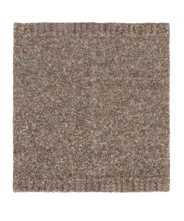 RANRA Ribbed Knit Neck Warmer - Brown