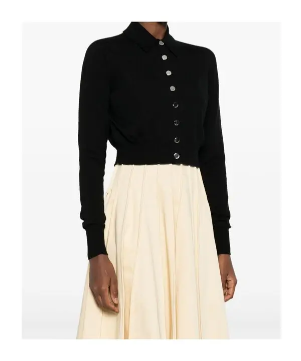 Sportmax Perseo Button-up Knitted Cardigan - Black