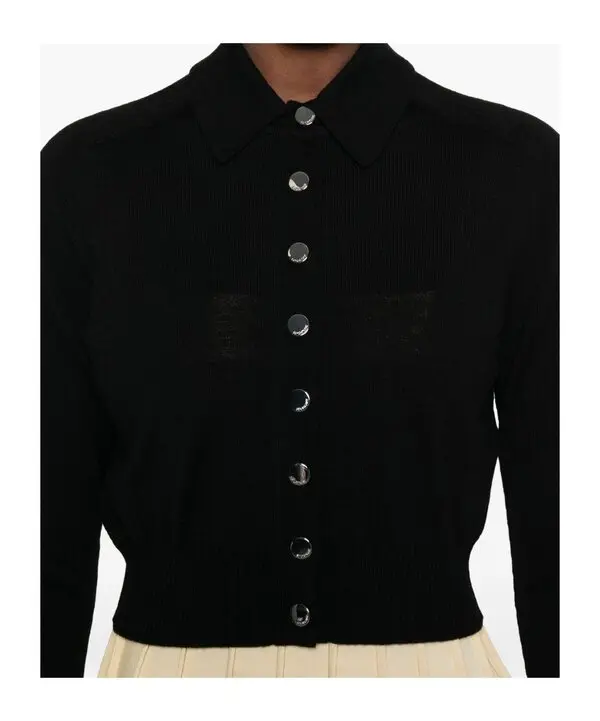 Sportmax Perseo Button-up Knitted Cardigan - Black