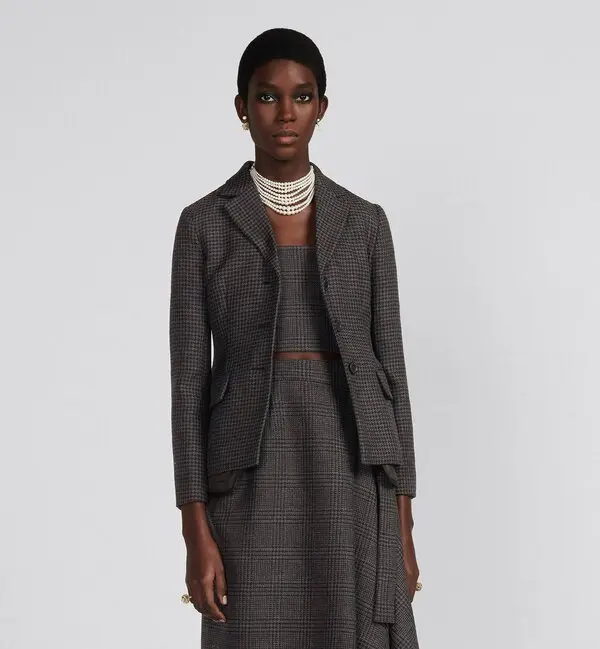 Dior 2-in-1 Plaid Wool Jacket
