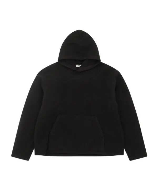 RIER Wool Hooded Sweatshirt - Black