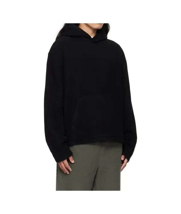 RIER Wool Hooded Sweatshirt - Black