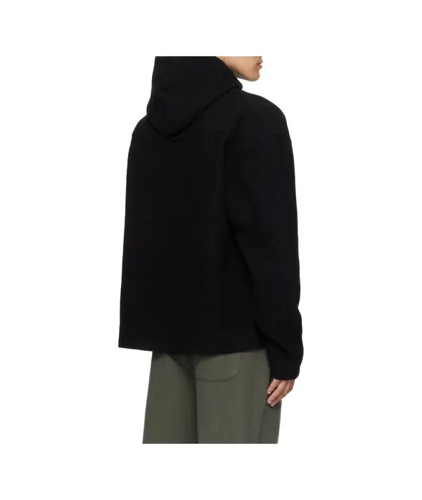 RIER Wool Hooded Sweatshirt - Black