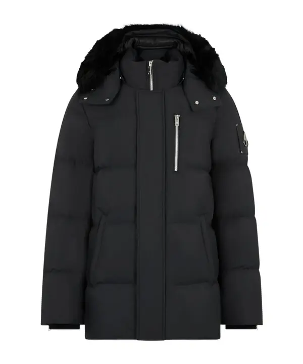 Moose Knuckles Cloud 3q Hooded Puffer Jacket - Black
