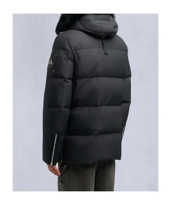 Moose Knuckles Cloud 3q Hooded Puffer Jacket - Black