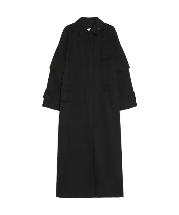 Max Mara Agamia Belted Long-sleeved Coat - Black