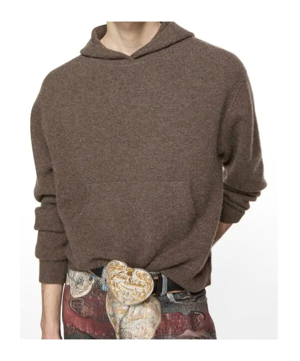 Acne Studios Logo Hoodie - Walnut Brown