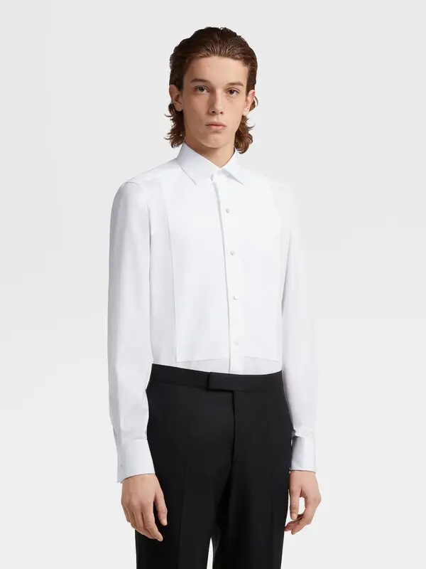 Zegna Long-sleeved Tuxedo Shirt