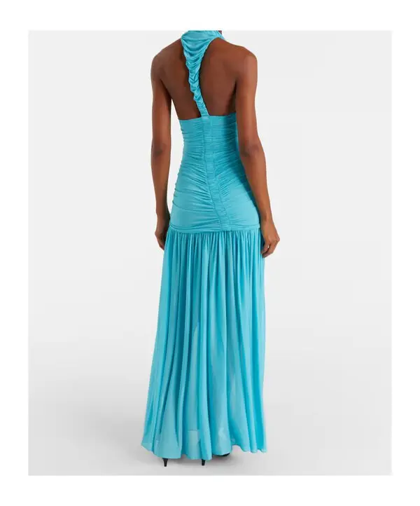 Christopher Esber Ruched Jersey Maxi Dress - Blue