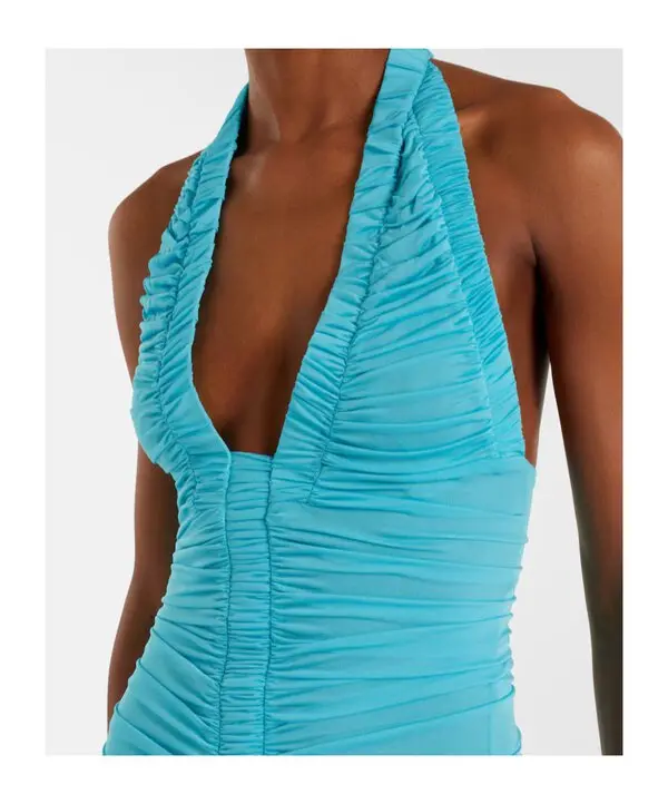 Christopher Esber Ruched Jersey Maxi Dress - Blue