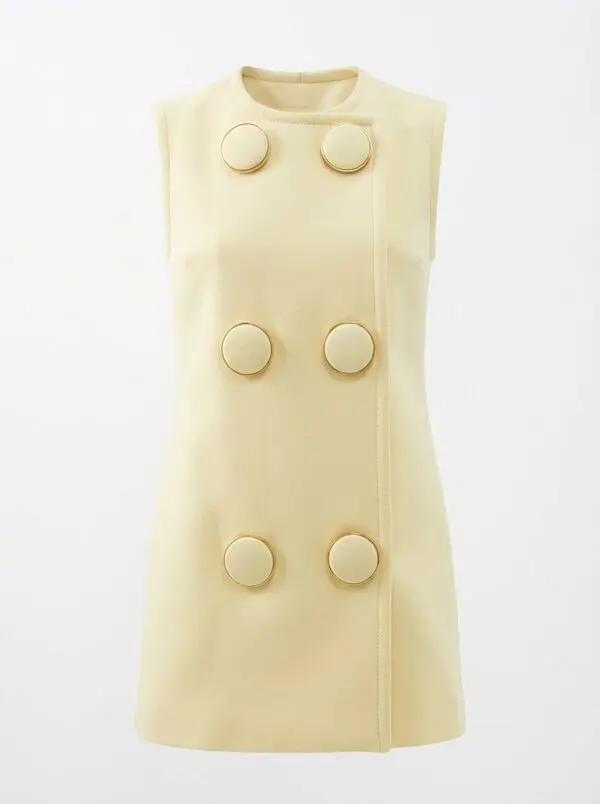 Gucci Maxi Buttons Vest - Light Yellow