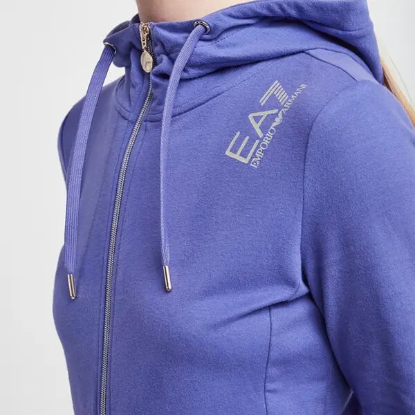 EA7 Drawstring Hooded Zip-up Hoodie