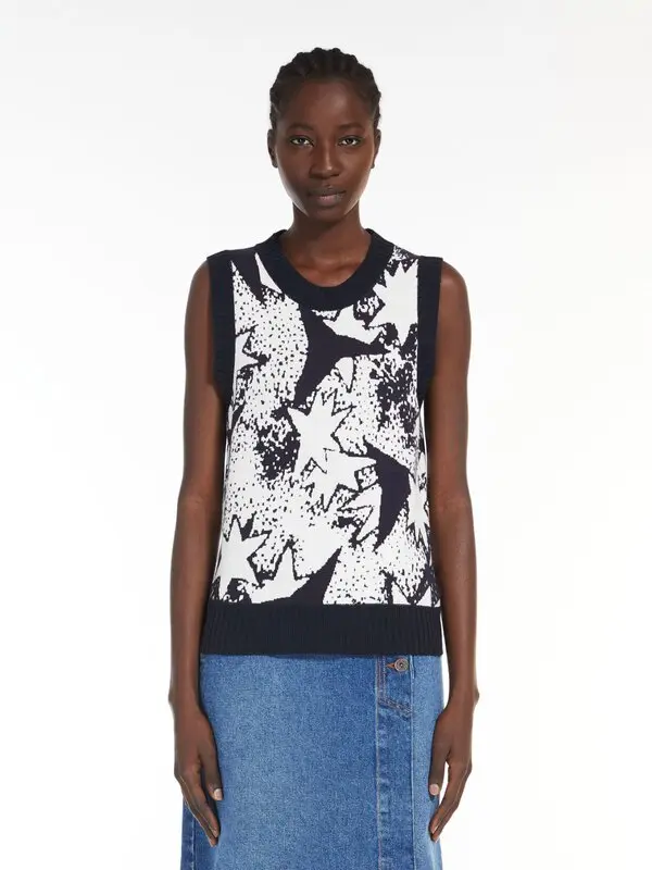 Max Mara Jacquard Knit Vest