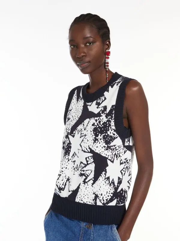 Max Mara Jacquard Knit Vest